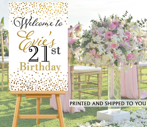 21st Birthday Welcome Sign Birthday Sparkle Sign Welcom | Etsy