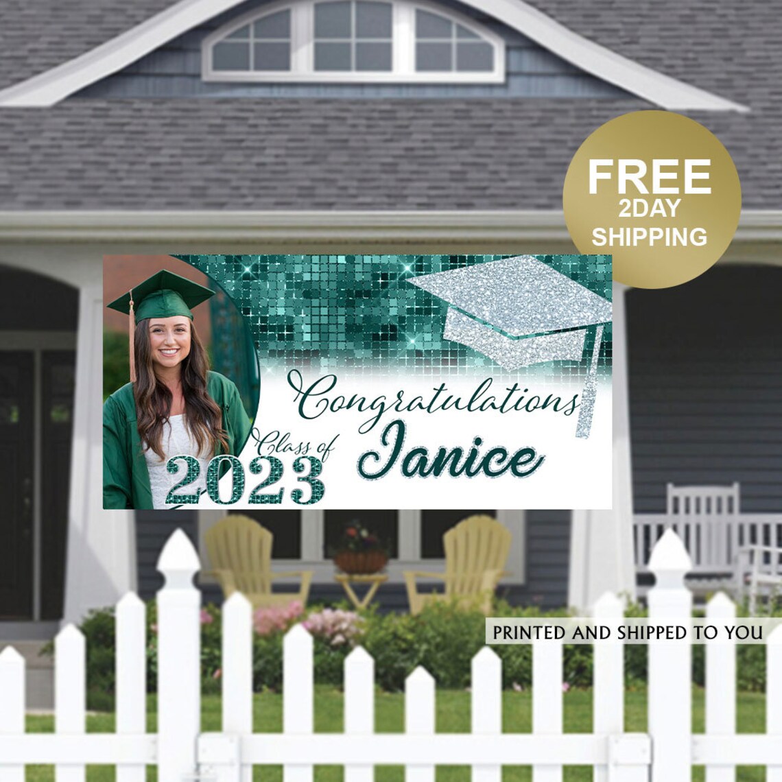 Graduation Photo Banner Congrats Grad Personalized Party - Etsy