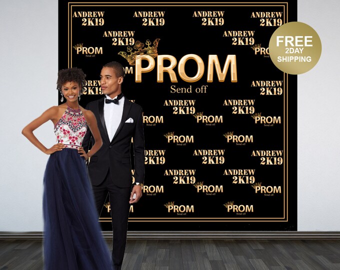 Prom Send off Personalized Photo Backdrop, Prom 2K19 Photo Backdrop ...