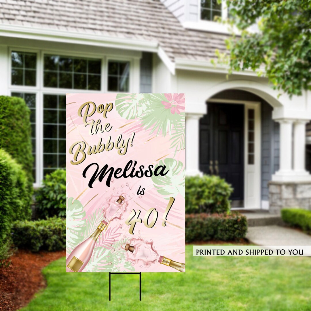 Birthday Yard Sign | Aloha Birthday Sign | Tropical Birthday Signs ...