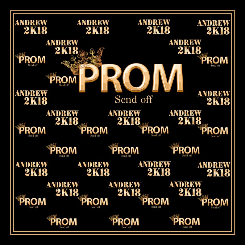 Prom Send off Personalized Photo Backdrop, Prom 2K19 Photo Backdrop ...