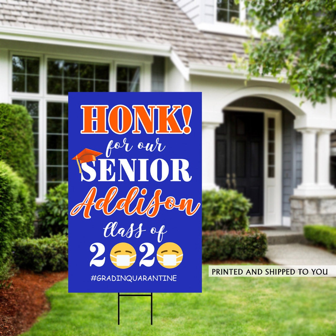 Class of 2020 Graduation Photo Yard Sign High School Senior - Etsy