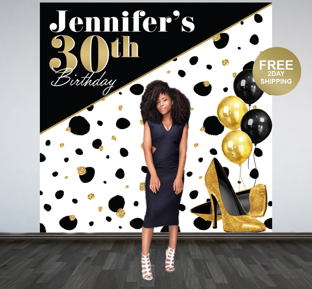 30th Birthday Photo Backdrop | Party Photo Backdrop | Birthday Photo ...