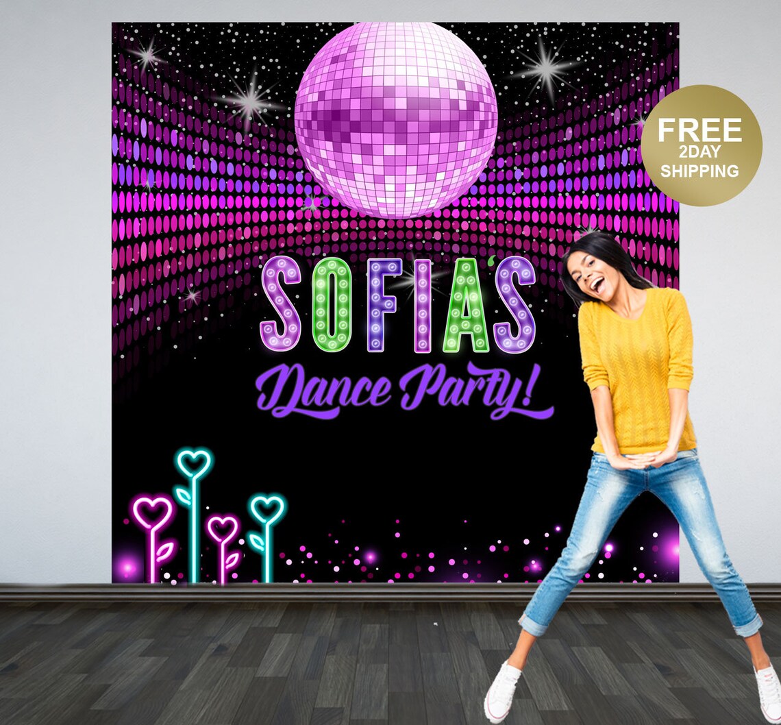 Disco Dance Party Photo Backdrops Sweet 16 Birthday Party - Etsy