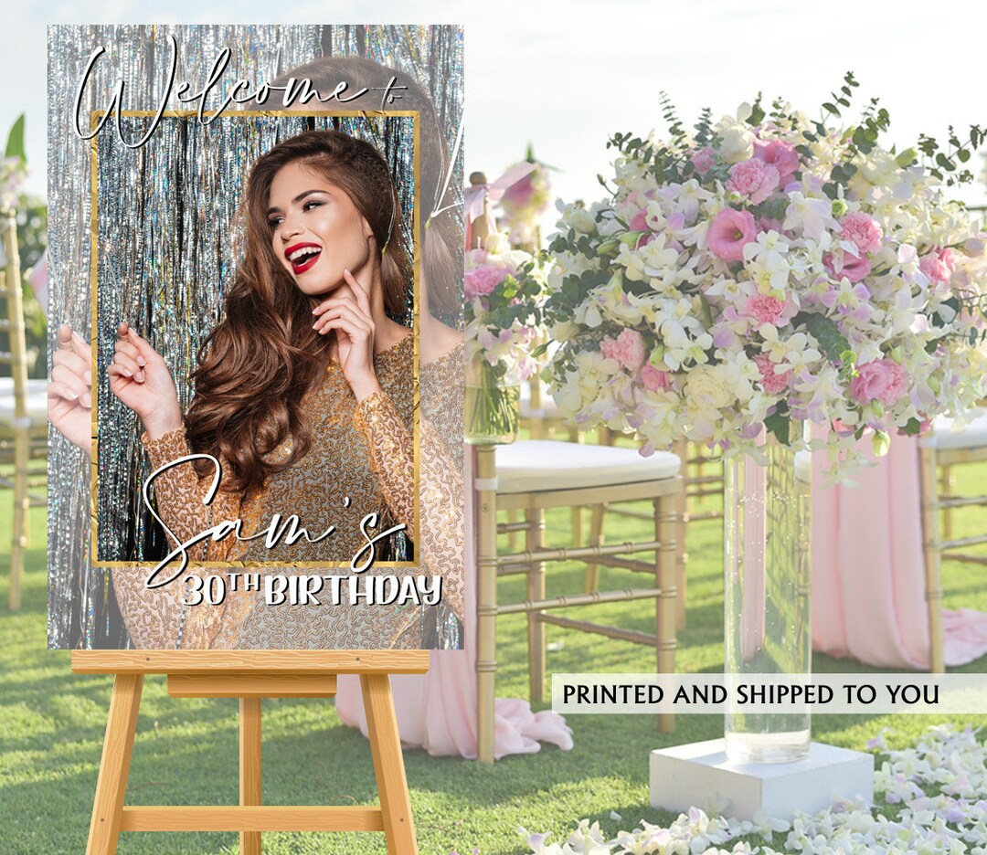 Birthday Photo Welcome Sign | Welcome to the Party Sign | Birthday ...