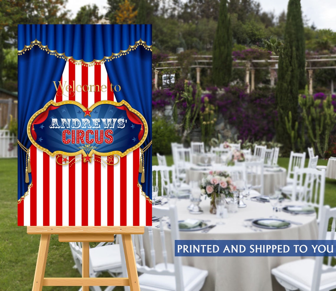 Circus Welcome Sign Welcome to the Party Sign Carnival - Etsy
