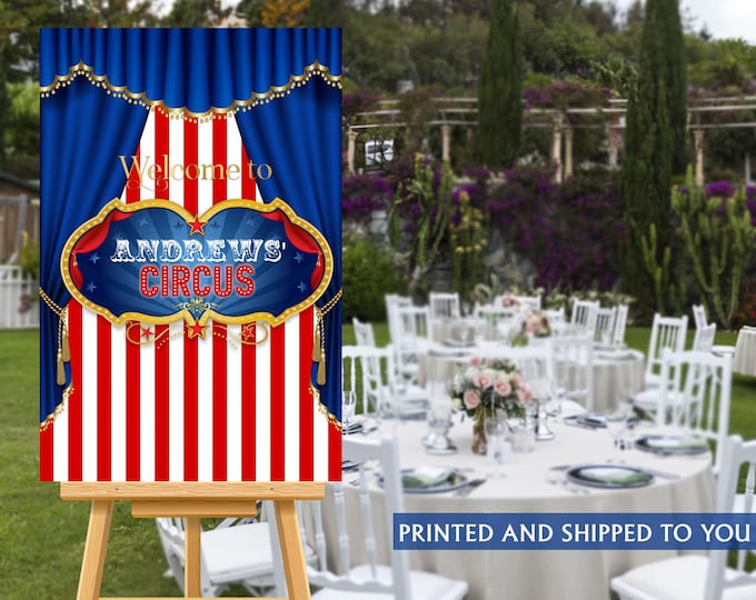 Circus Welcome Sign Welcome to the Party Sign, Carnival Party Welcome ...