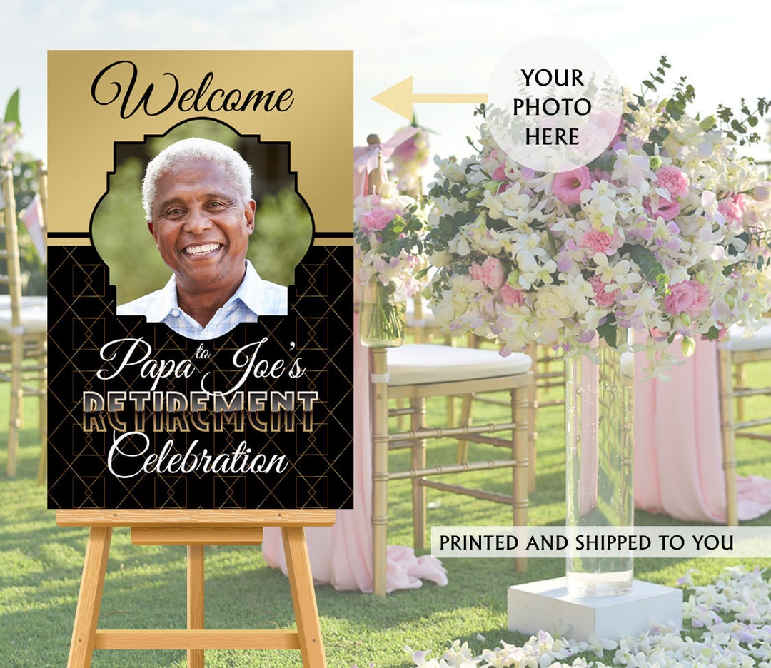 Retirement Party Welcome Sign, Welcome to the Party Sign, Happy ...