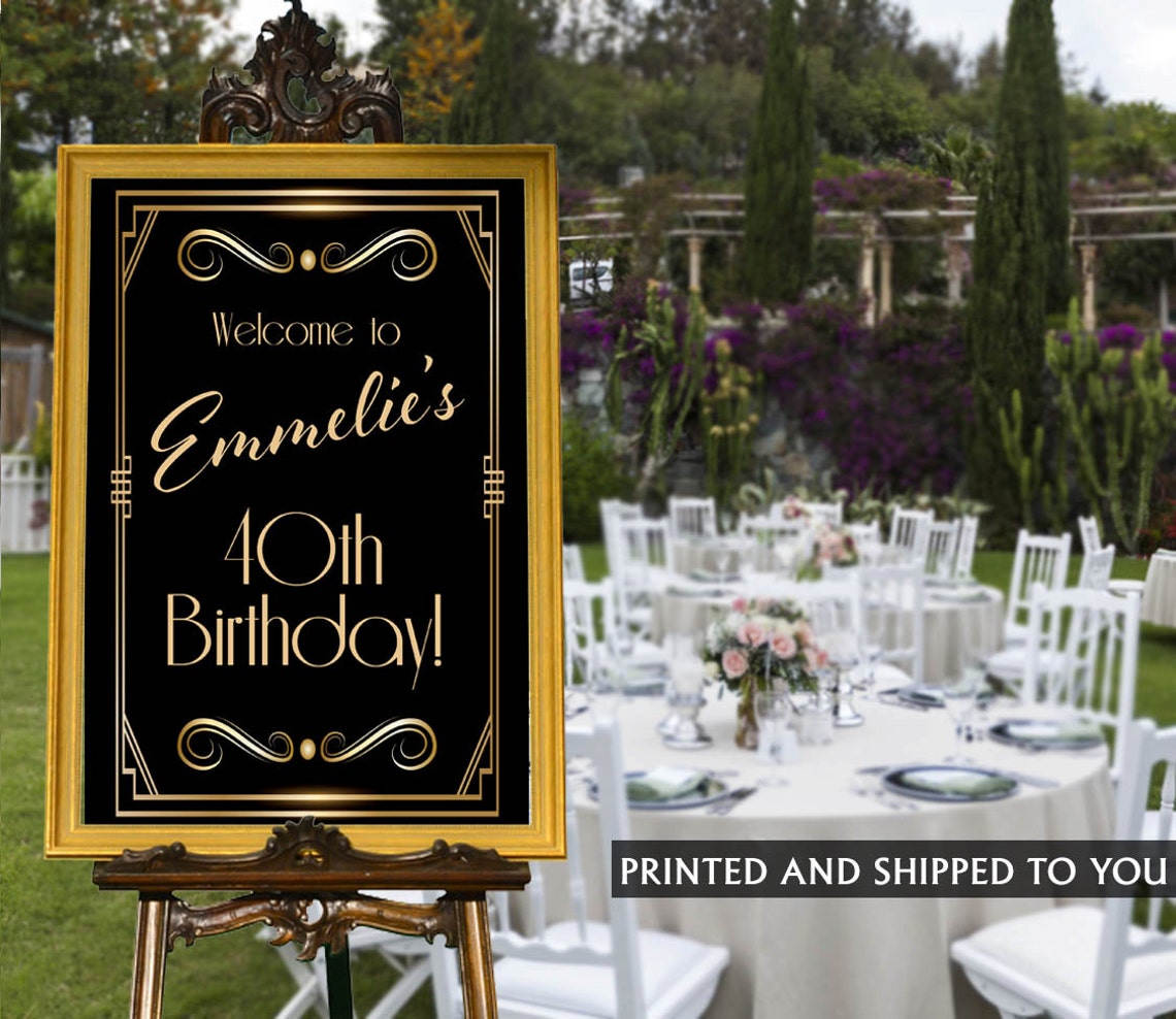 Retro Birthday Welcome Sign Birthday Gala Sign Welcom Sign - Etsy