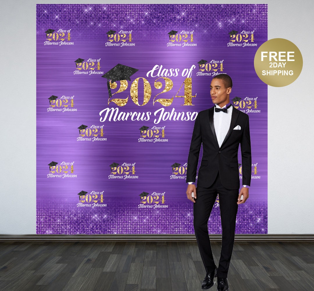 Graduation Photo Backdrop | Personalized Photo Backdrop | Class of 2024 ...