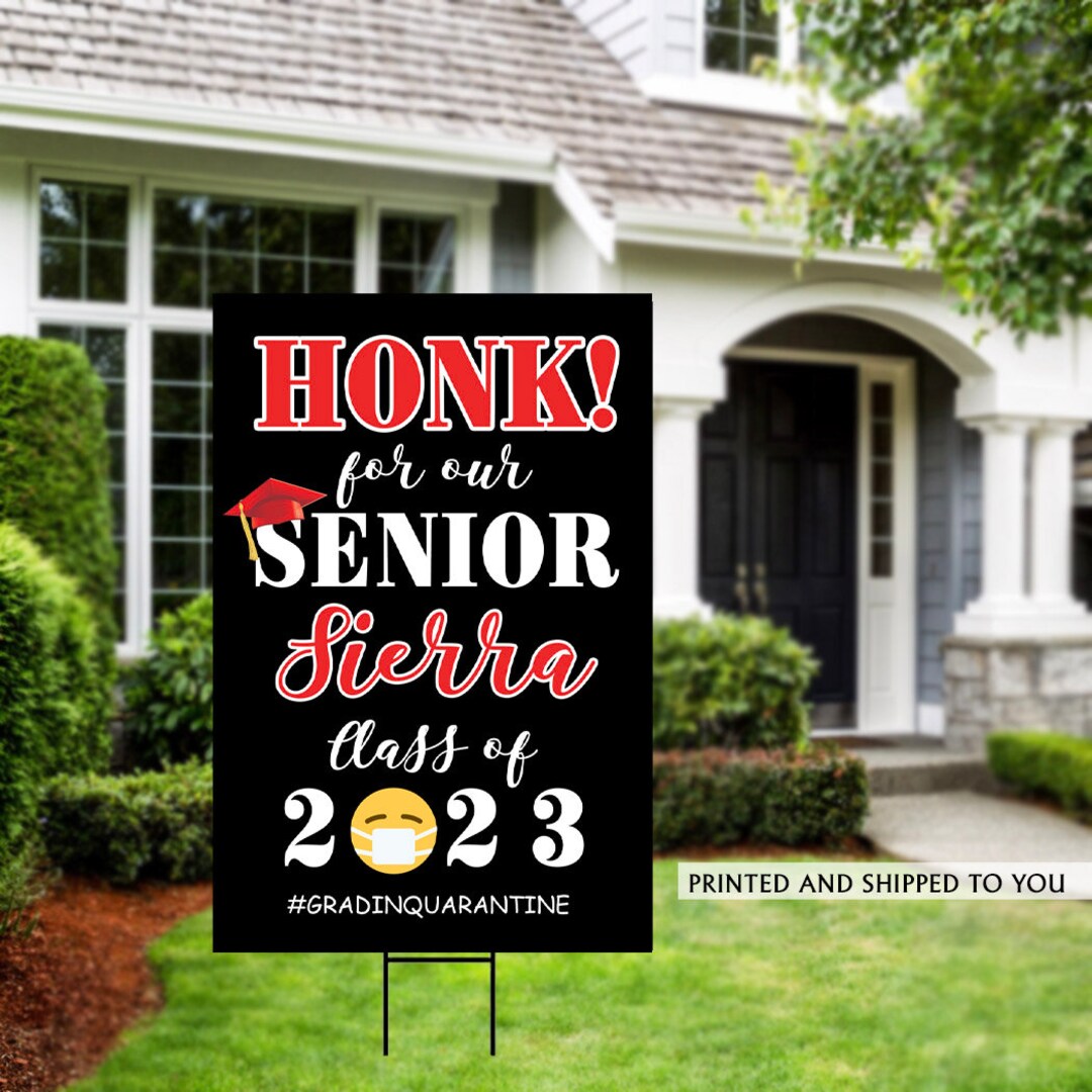 Class of 2023 Graduation Photo Yard Sign - High School Senior Lawn Sign ...