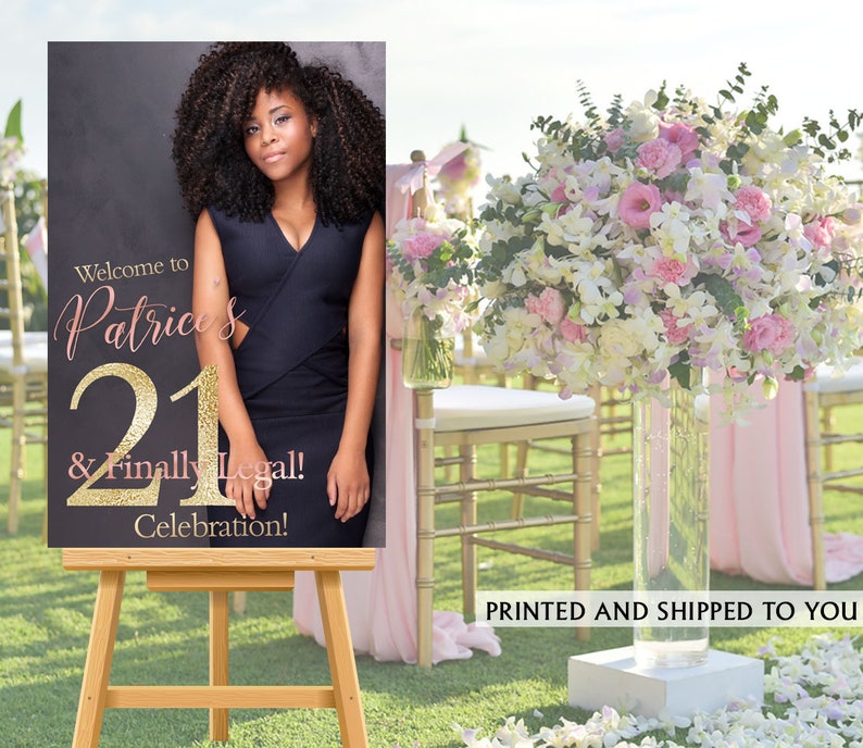 Finally Legal Photo Welcome Sign Finally 21 Party Welcome | Etsy