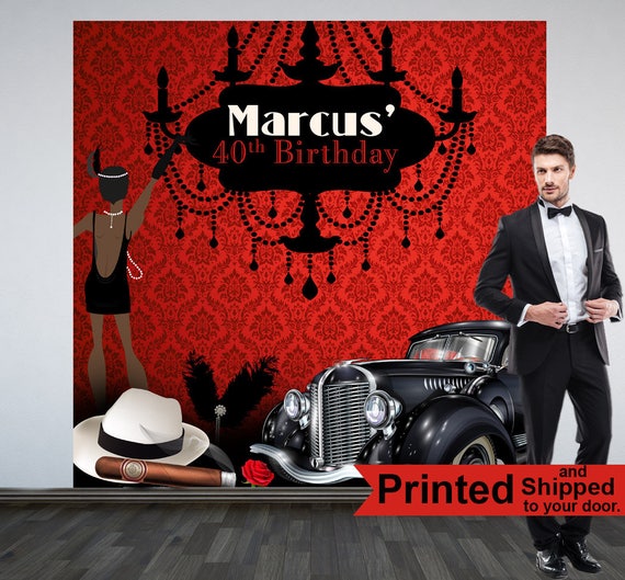 Gangster Party Personalized Photo Backdrop Mafia Retro Photo | Etsy