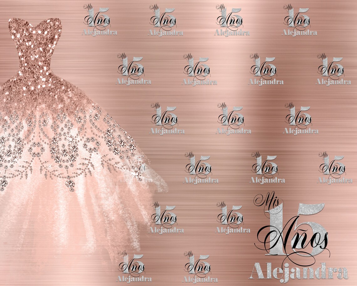 Mis Quince Años Personalized Photo Backdrop 15th Birthday - Etsy