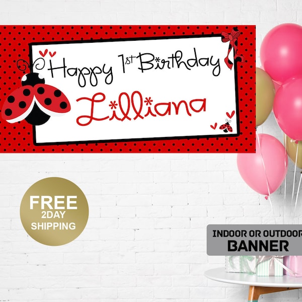 Ladybug Banner - Etsy