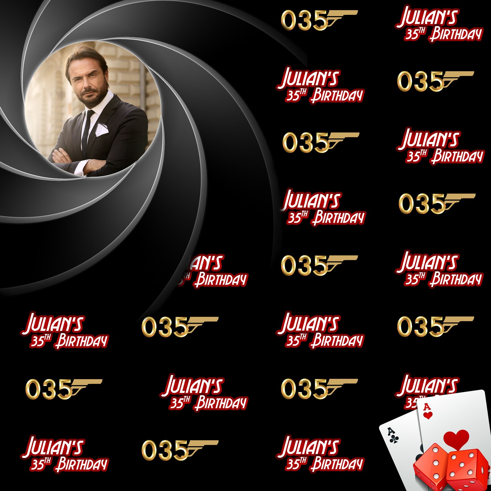 Secret Agent Party Personalized Photo Backdrop Double Agent - Etsy