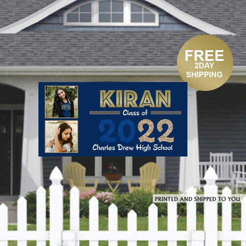 Graduation Photo Banner Congrats Grad Personalized Party | Etsy