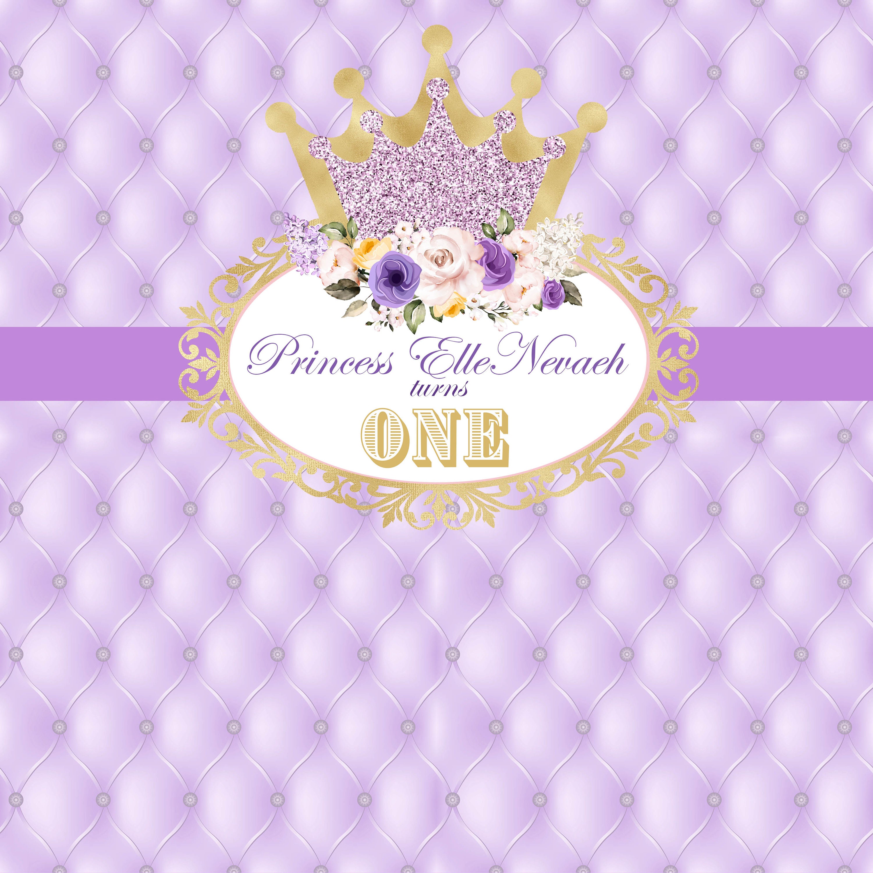 Princess Personalized Photo Backdrop Ryal Princess Photo - Etsy Nederland