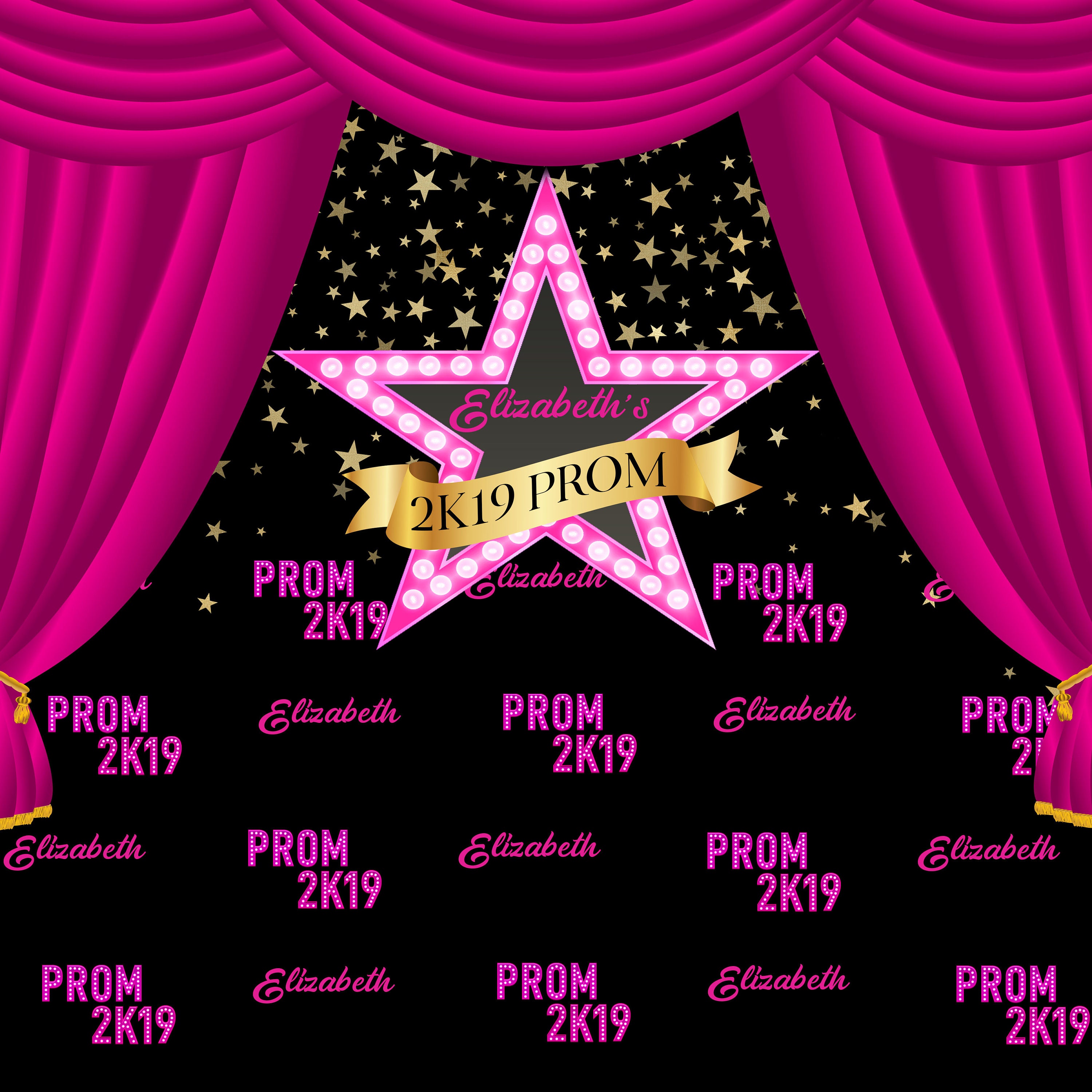 Prom Send off Personalized Photo Backdrop Prom 2K19 Photo | Etsy