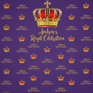 Crown Royal Birthday Party Personalized Photo Backdrop - Royal Crown ...