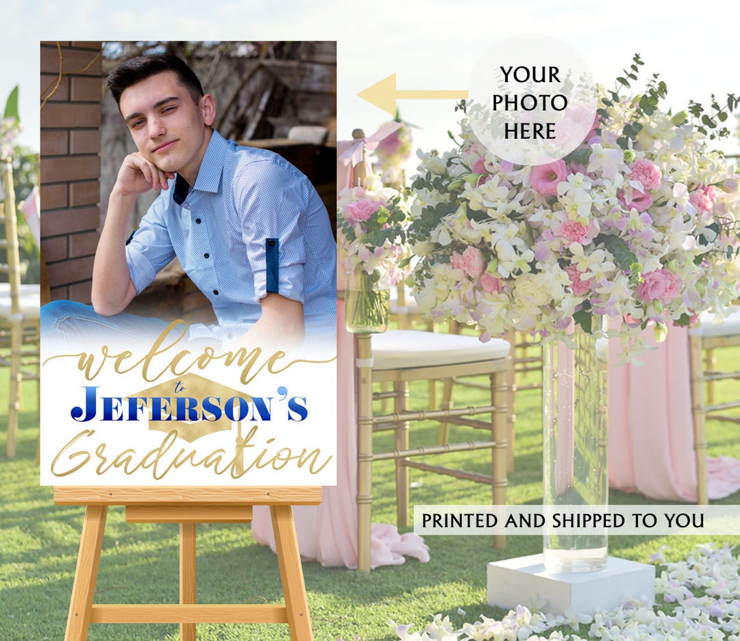 Welcome Sign | Grad Photo Welcome Party Sign | Welcome Sign Congrats ...