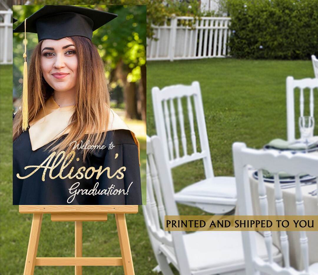 Graduation Welcome Sign - Grad Photo Welcome Party Sign, Welcome Sign ...