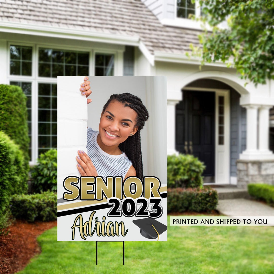 Class of 2023 Graduation Photo Yard Sign - High School Senior Welcome ...