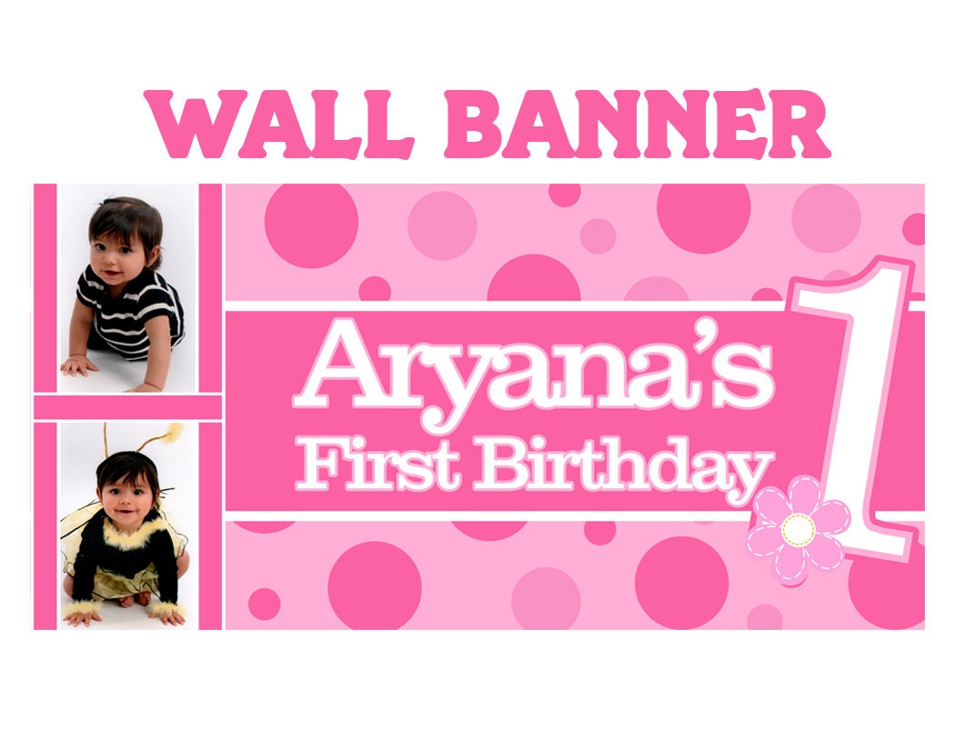 First Birthday Photo Banner ~ The Big ONE Personalized Photo Party ...