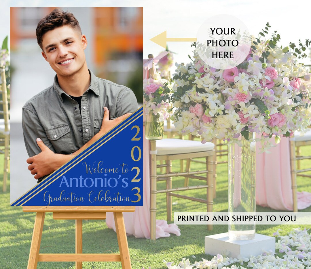 Graduation Photo Welcome Sign - Grad Party Sign in Board - Welcome Sign ...