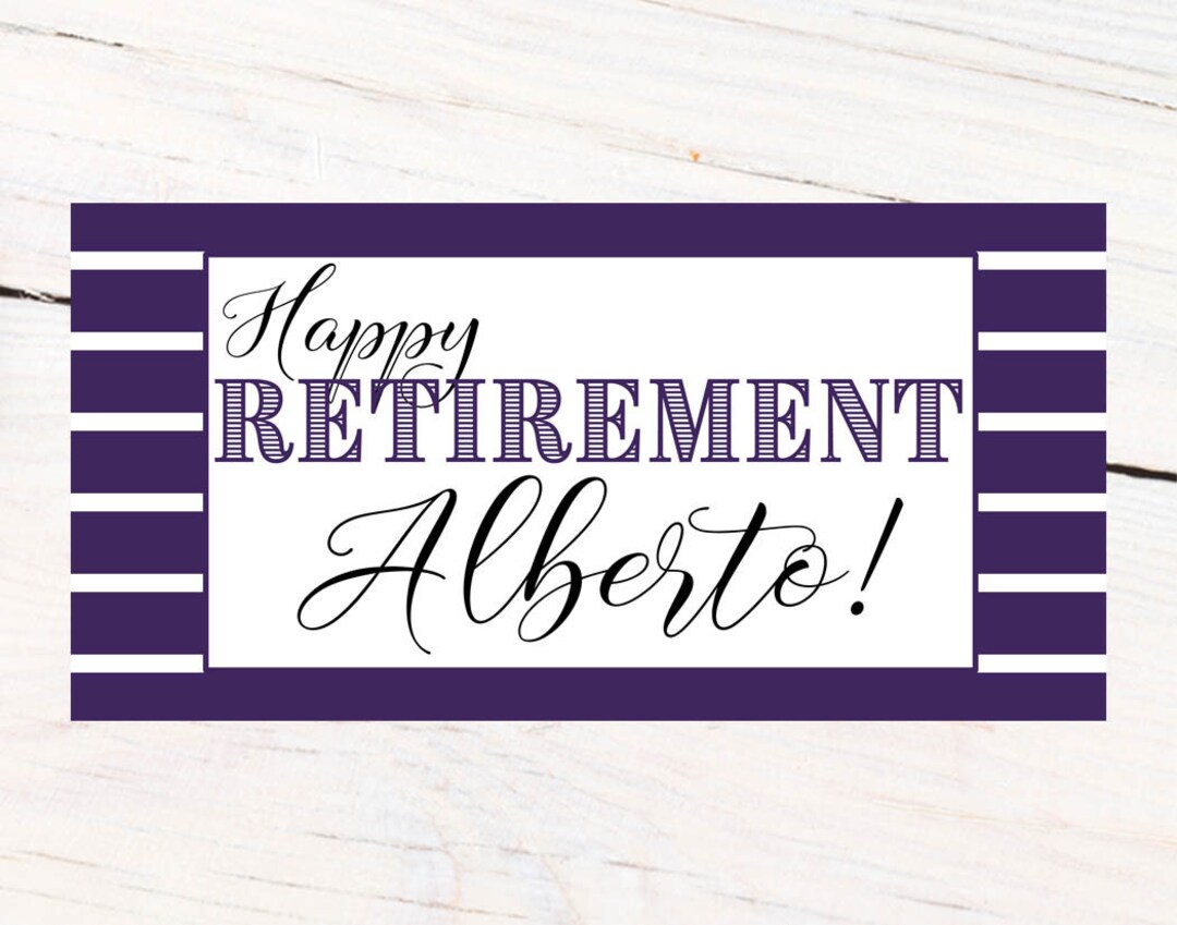 Happy Retirement Banner Personalized Party Banner Retirement Party ...