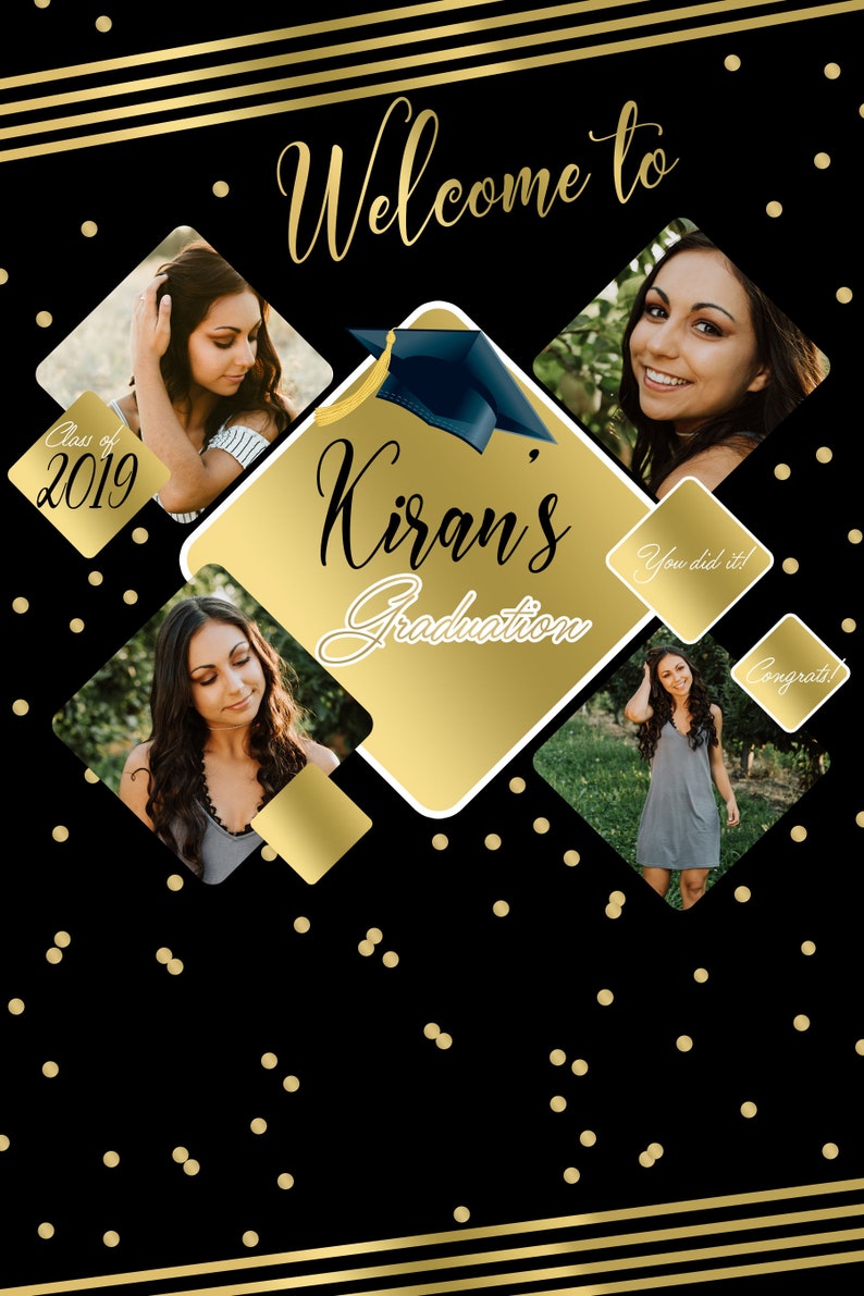 Graduation Photo Welcome Sign Grad Party Sign in Board - Etsy
