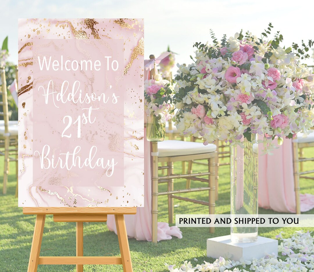 Birthday Welcome Sign - 21st Birthday Party Sign, Welcome to the Party ...