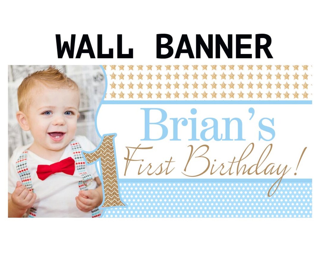 Twinkle Twinkle Little Star Banner, Personalized Party Banners, Photo ...