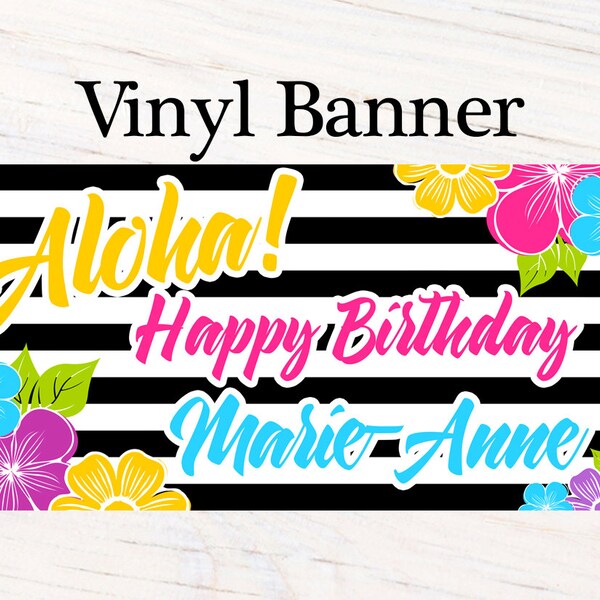 Hawaiian Birthday Banner - Etsy