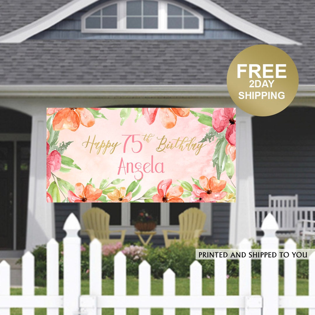 Birthday Banner | Personalized Birthday Banner | Lawn Birthday Banner ...
