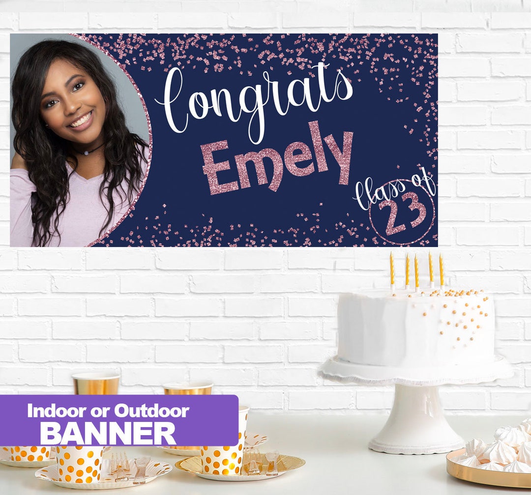 Class of 23 Graduation Photo Banner Personalized Party Banners ...