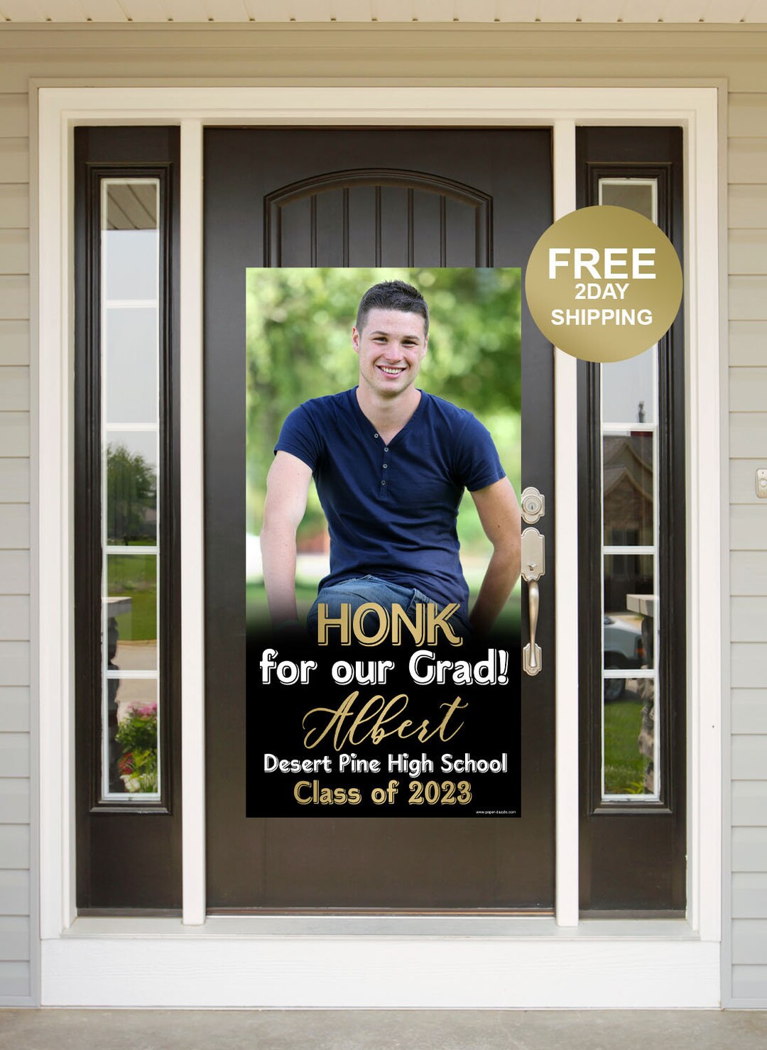 Grad Door Banner Honk for Our Grad Banner Graduation Door - Etsy