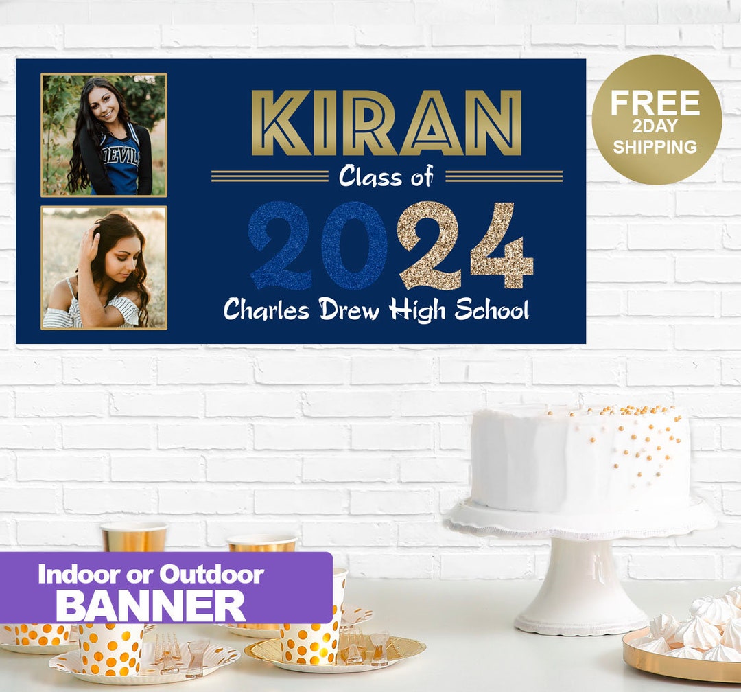 Class of 2024 Graduation Photo Banner ~ Congrats Grad Personalized ...