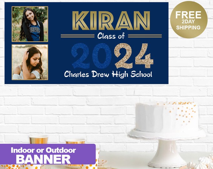 Class of 2024 Graduation Photo Banner ~ Congrats Grad Personalized ...