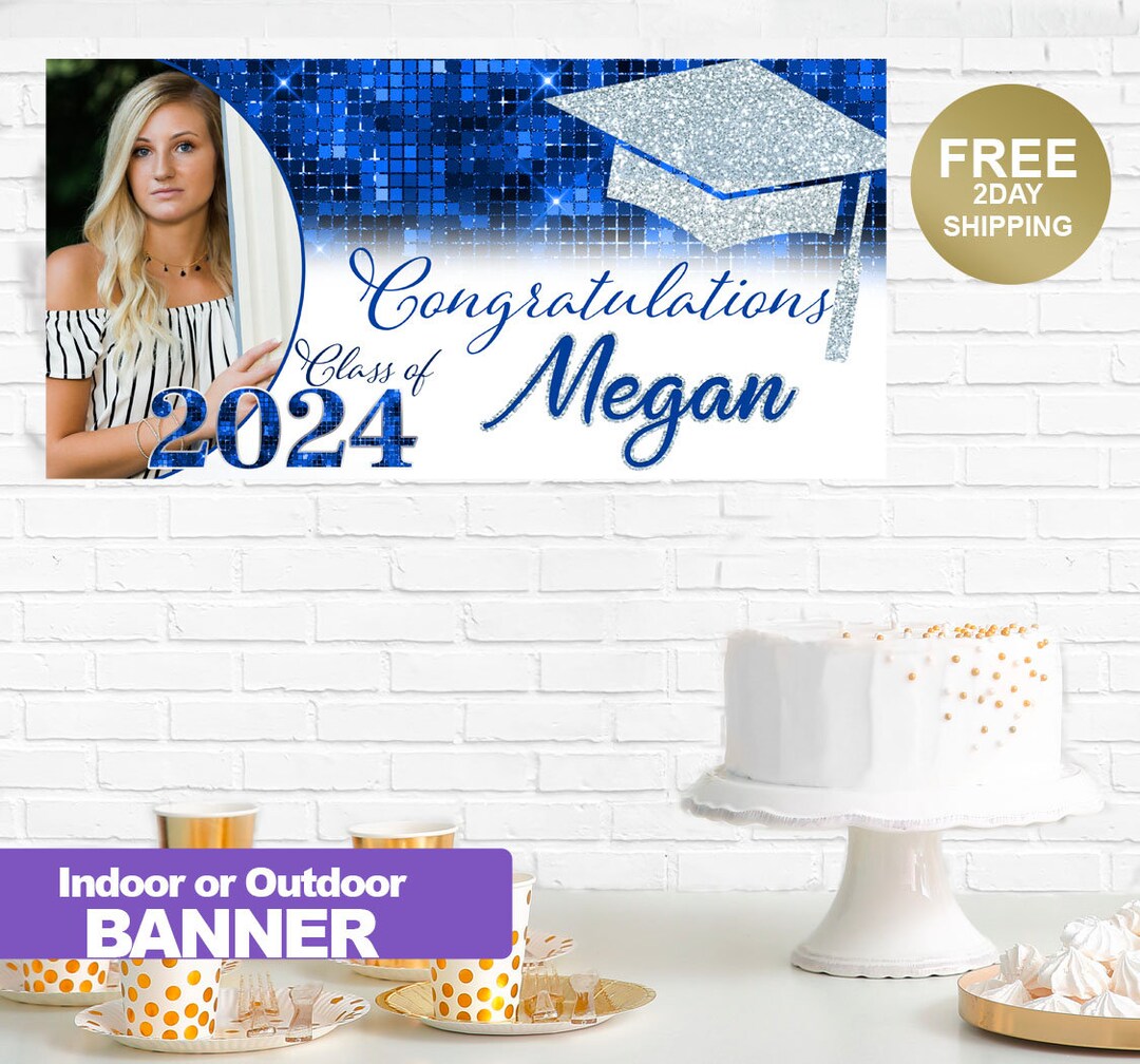 Class of 2024 Graduation Photo Banner Congrats Grad Personalized Party ...
