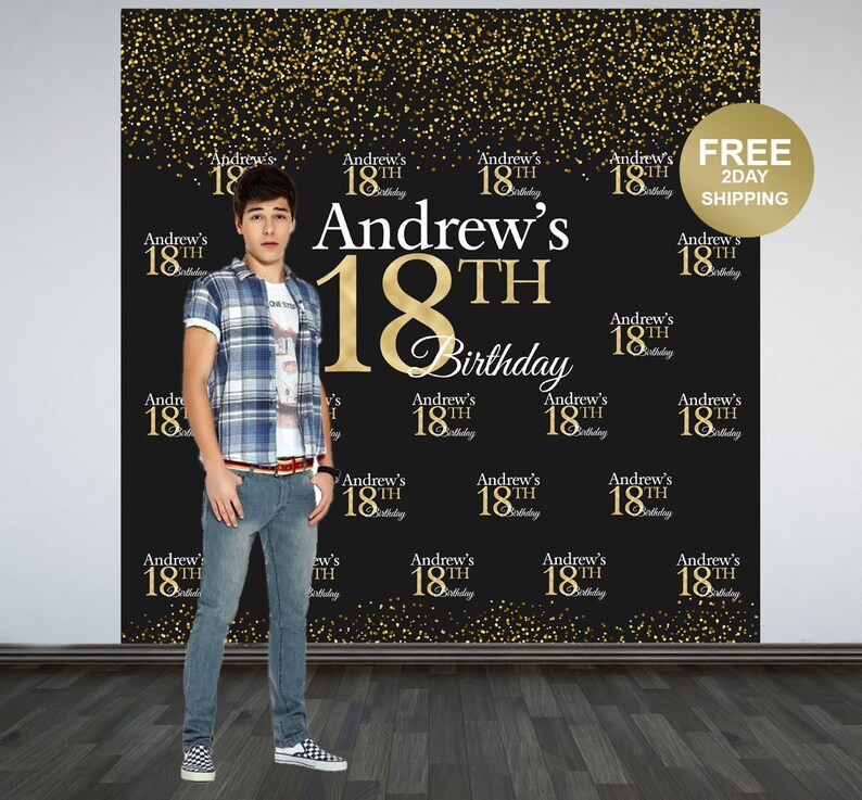 18th Birthday Backdrop Personalized Birthday Party Photo | Etsy