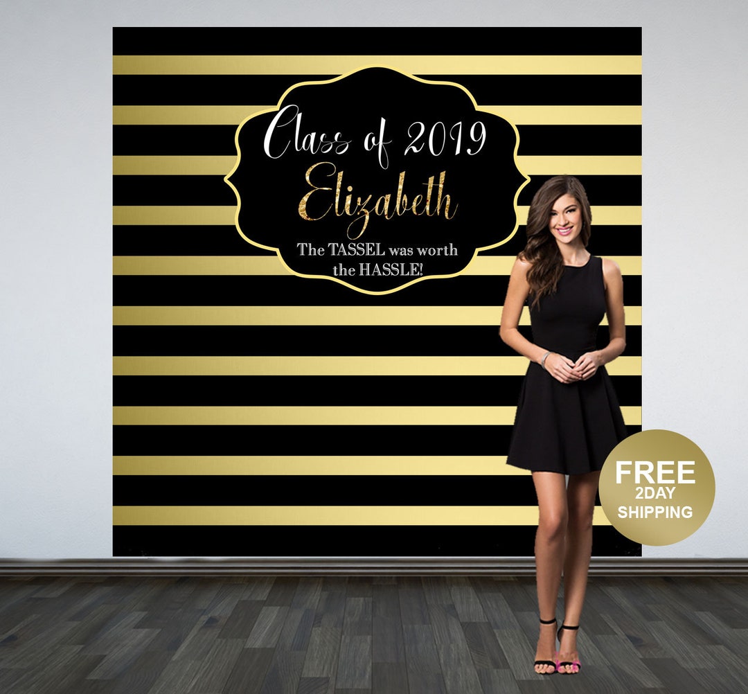 Graduation Photo Backdrop, Personalized Photo Backdrop- Printed Class ...