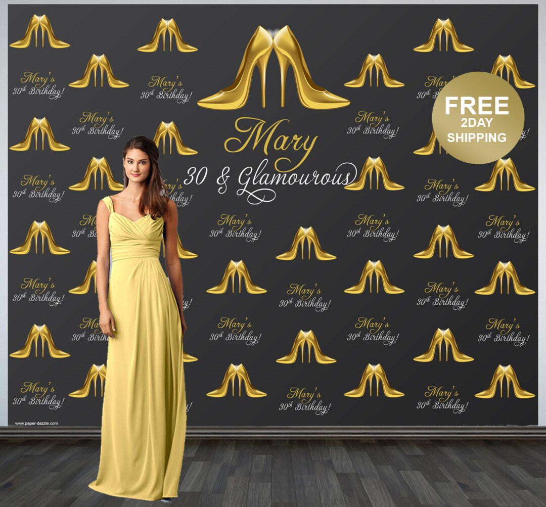 Stepping Into 30 Personalized Photo Backdrop | 30th Birthday Photo ...