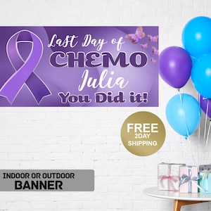 Last Day of Chemo Banner I Finished Chemo Banner Cancer Sucks Banner ...