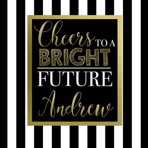 Cheers to a Bright Future Personalized Backdrop - Congrats Grad Cake ...