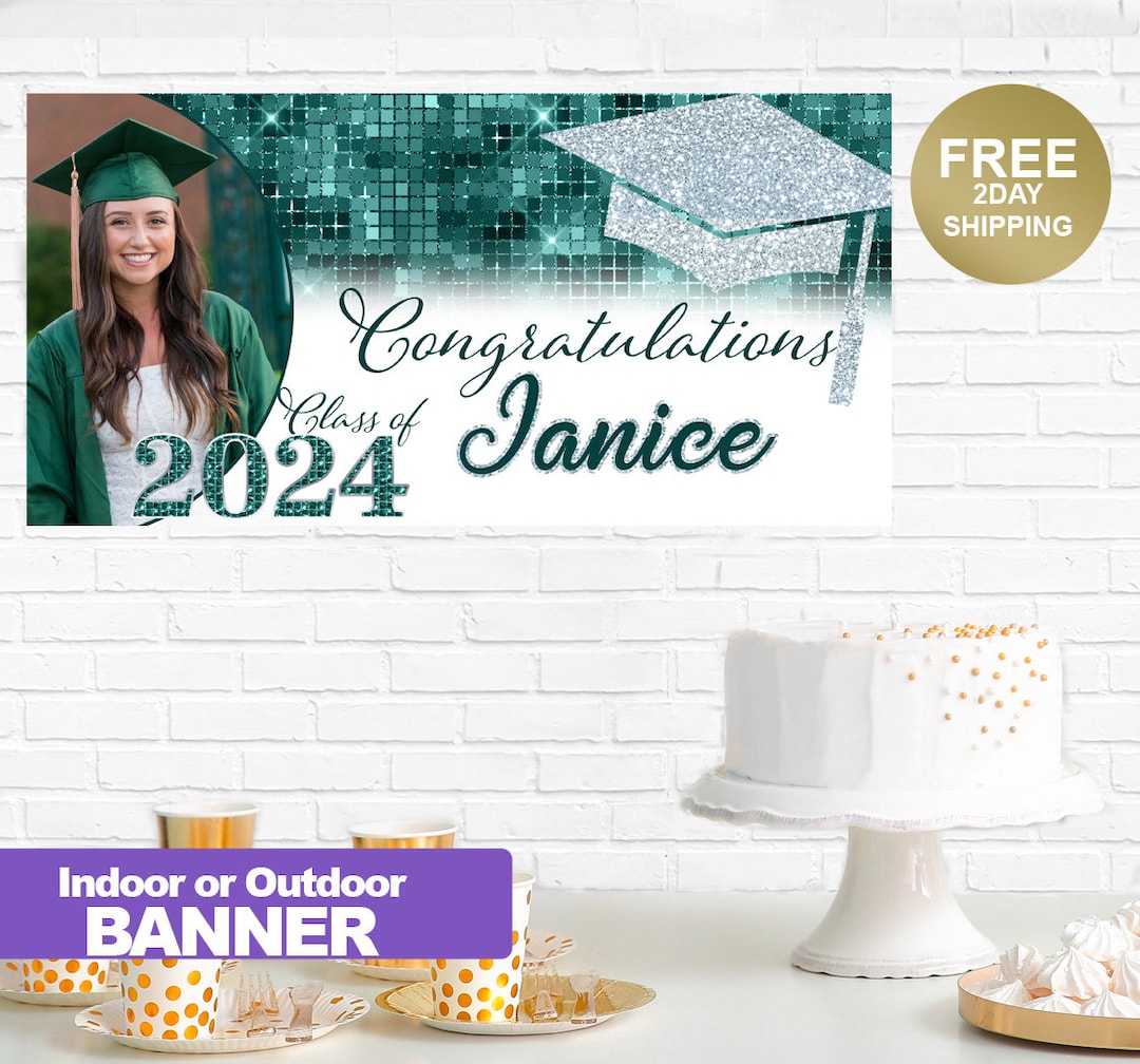 Graduation Photo Banner | Congrats Grad Personalized Party Banners ...