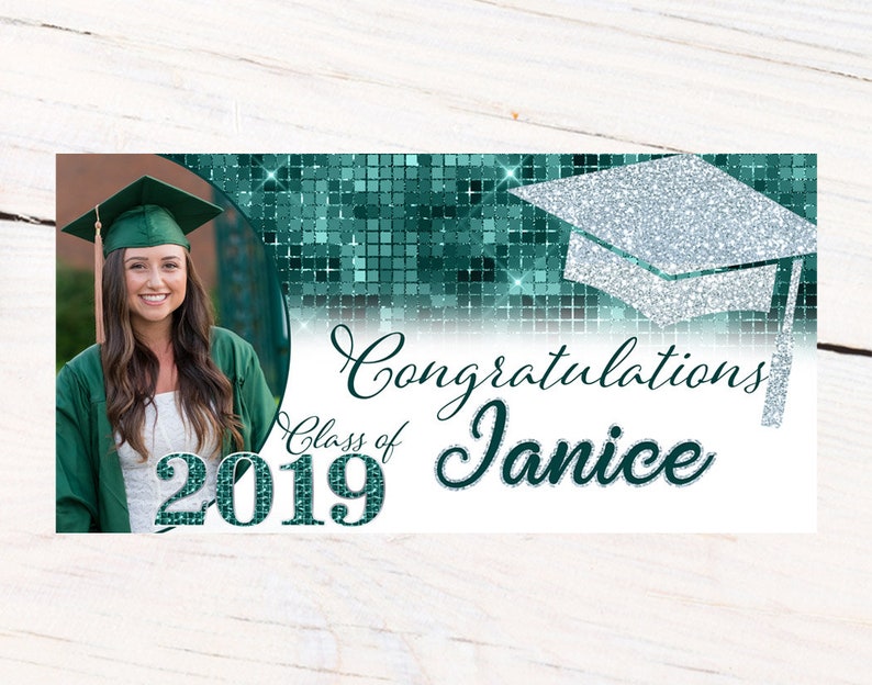 Graduation Photo Banner Congrats Grad Personalized Party | Etsy