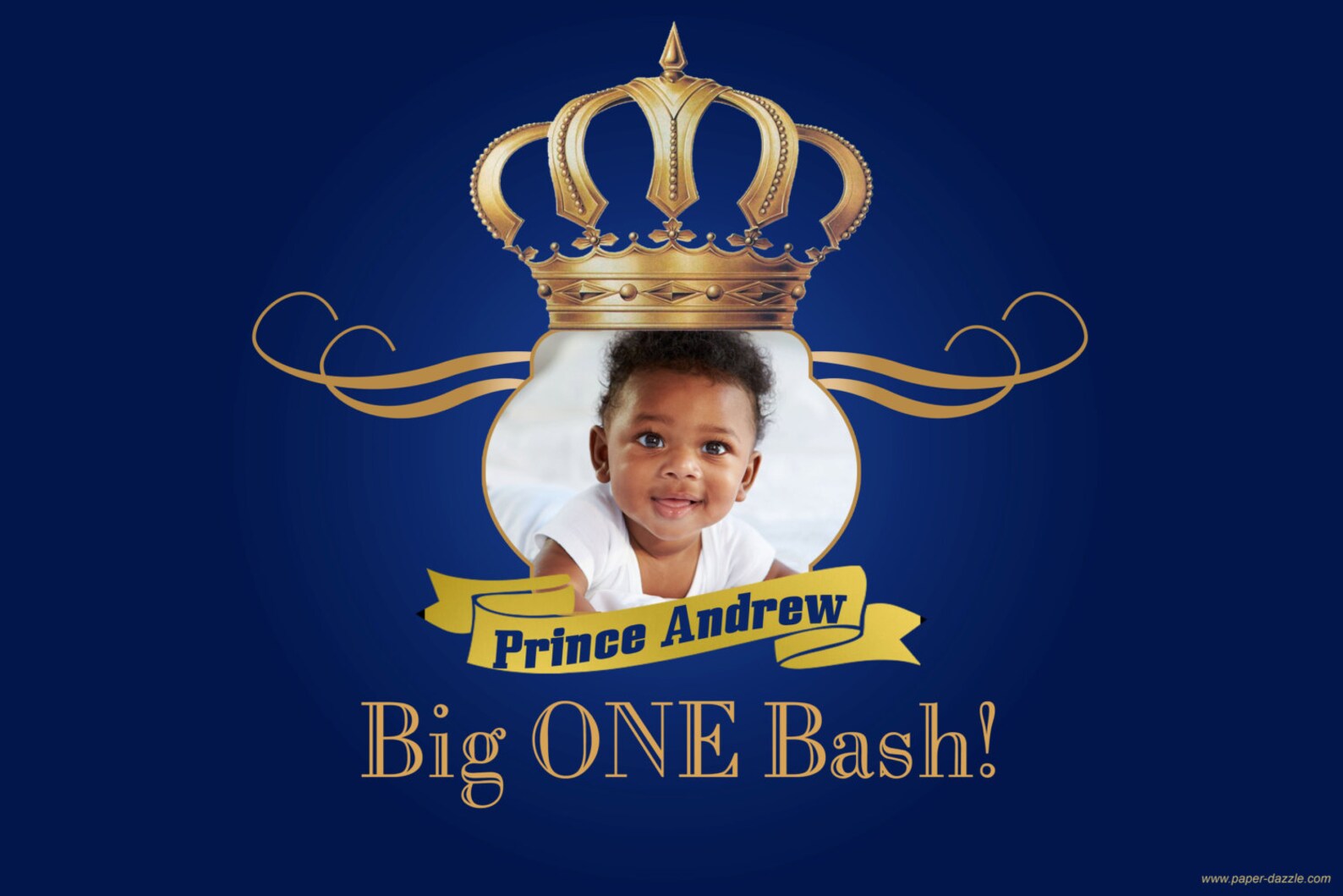 Royal Prince Personalized Photo Backdrop Birthday Cake Table - Etsy