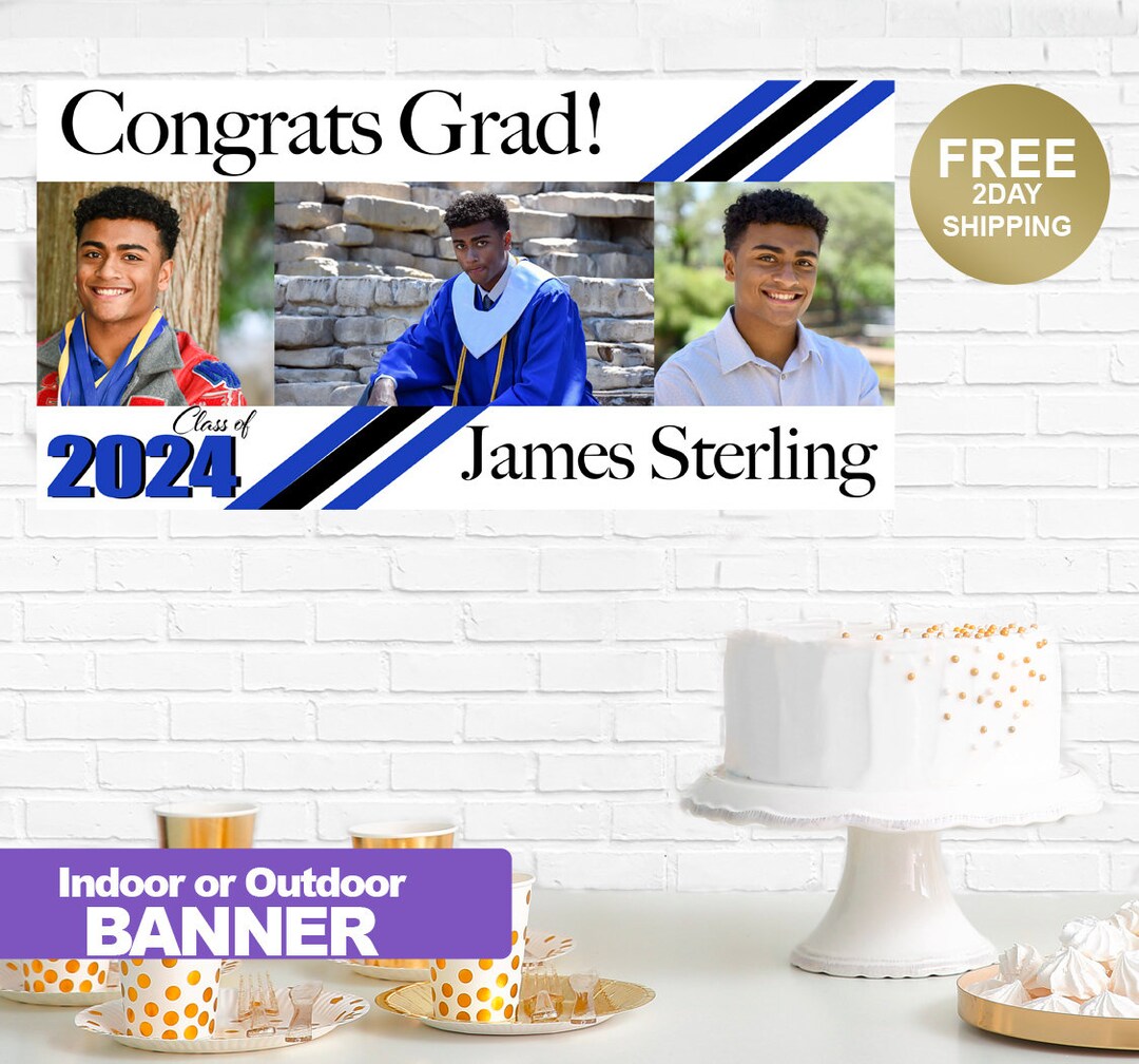 Graduation Banner | Congrats Grad Banner | Class of 2024 Graduation ...