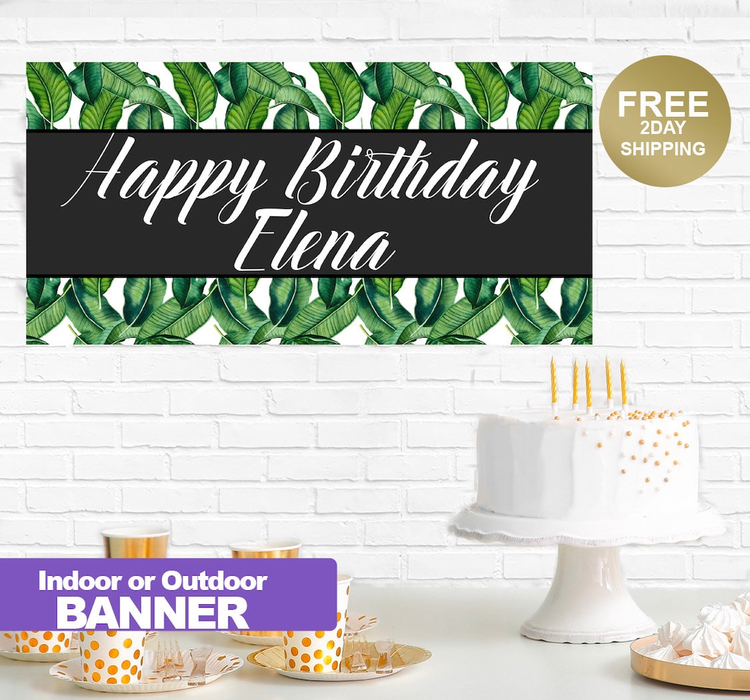 Happy Birthday Banner | Personalized Birthday Banner | Printed Vinyl ...